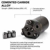 China 11 Degree Tapered Rock Drill Bit H22 26-42mm Carbide Button Bit for YT28 Air Leg Rock Drill for sale