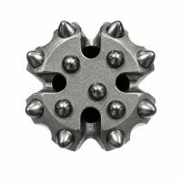 China T45 89mm Flat Face Ballistic Button Bit Tungsten Carbide Soft Medium Rock Drilling for sale