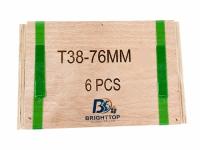 China T38 76mm Flat Face Normal Body Dome Button Drill Bit Tungsten Carbide Rock Drilling for sale