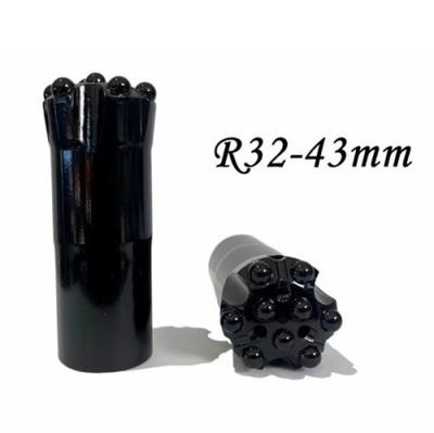 China R32 43mm Dome Button Bit Standard Body Threaded Rock Drilling Carbide Button Drill Bit for sale