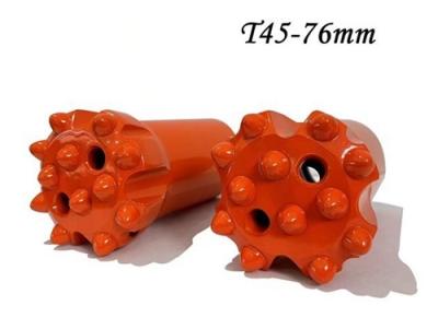 China T45 76mm Flat Face Standard Body Ballistic Button Bit for Rock Drilling for sale