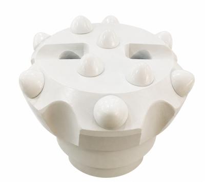 China CIR90A-95FF 95mm Flat Face Parabolic Button DTH Drill Bit 6x14mm 5x13mm 2 Water Holes for sale