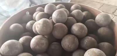 China 63HRC - 58HRC Black Steel Ball , Forged Steel Ball For Ball Mill for sale