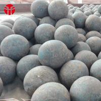 China Bauxite Material Round Steel Balls 62HRC Forged Steel Bearing Ball for sale