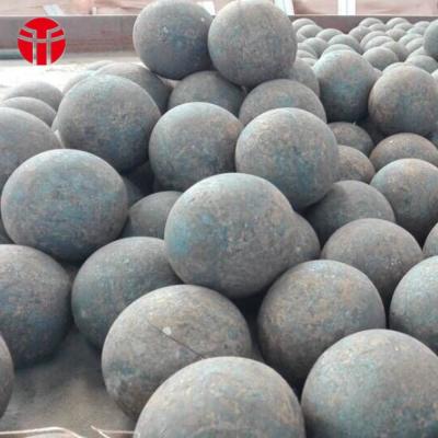 China Bauxite Material Round Steel Balls 62HRC Forged Steel Bearing Ball for sale