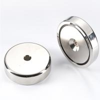 China N52 Rare Earth Neodymium Disc Round Magnet With Countersunk Hole Pot Magnetic Materials for sale