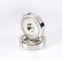 China D90*h18-M10 D3.54 inch*h0.71 inch Rare Earth Neodymium Disc Magnet with Countersunk Hole for sale
