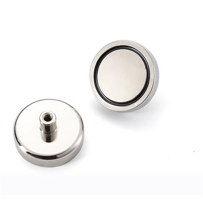 China Small N52 Neodymium Magnets Rare Earth Disc Permanent Magnetic Materials POT/CUP Shape for sale