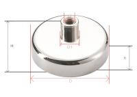 China Small N52 Neodymium Magnets Rare Earth Disc Permanent Magnetic Materials POT/CUP Shape for sale