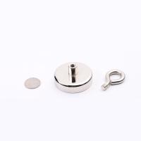 China 50kg Deep Water Disc Magnet Fishing Search Kit with Eye Bolts Hook Industrial Magnet for sale
