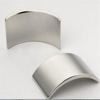 China Super Strong Neodymium Curved Magnet for Wind Generators Nickel-Cu-Nickel Coating for sale
