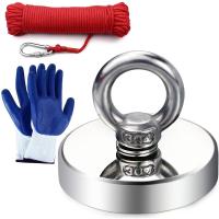 China Super Strong NdFeB Neodymium Fishing Magnet with 500LBS Pulling Force Pot/Cup Shape for sale