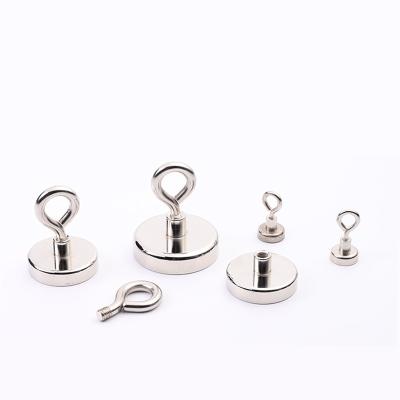 China Strength Recovery Magnetic Material N38 Neodymium Magnet Fishing Pot with Eyebolt for sale