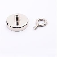 China Strength Recovery Magnetic Material N38 Neodymium Magnet Fishing Pot with Eyebolt for sale