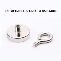 China Strength Recovery Magnetic Material N38 Neodymium Magnet Fishing Pot with Eyebolt for sale