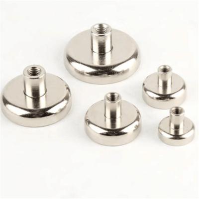 China Industrial NdFeB Magnet Pot Magnet Strong Screw Thread Magnet for Composite Materials for sale