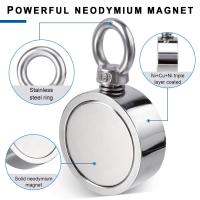 China River Retrieval Fishing Magnet Kit N52 Neodymium Magnets Double Side with Rope for sale