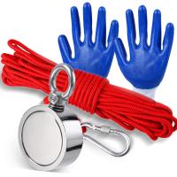 China River Retrieval Fishing Magnet Kit N52 Neodymium Magnets Double Side with Rope for sale