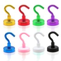 China 500LBS Pulling Force Permanent Neodymium Magnet Hook with Heavy-Duty Metallic Luster for sale