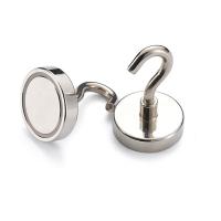 China 500LBS Pulling Force Permanent Neodymium Magnet Hook with Heavy-Duty Metallic Luster for sale