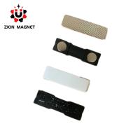 China Decoiling Processing Service Round Rectangle Magnetic Name Badge Holder with Adhesive for sale
