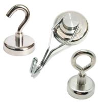 China NdFeB Magnet Composite Super Strong Magnetic Holder Hook with 500LBS Pulling Force for sale