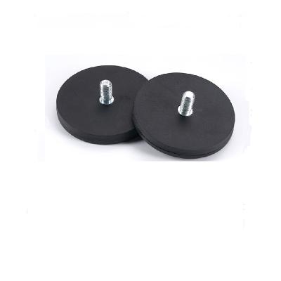 China Customized Sizes NdFeB Magnet Rubber Coated Pot Magnet with Pulling Force ≤500LBS 226kg for sale