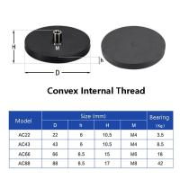 China Customized Sizes NdFeB Magnet Rubber Coated Pot Magnet with Pulling Force ≤500LBS 226kg for sale