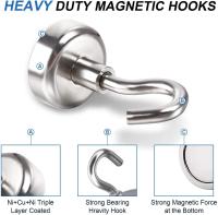 China Sample N35 N52 Permanent Neodymium Magnetic Materials Pot Magnet Hook Fishing Magnets for sale