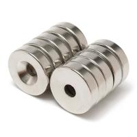 China Composite NdFeB Magnet Round with Hole N35 N52 Rare Earth Tiny Neodymium Magnetic Materials Disc Magnets for sale