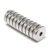 China Composite NdFeB Magnet Round with Hole N35 N52 Rare Earth Tiny Neodymium Magnetic Materials Disc Magnets for sale