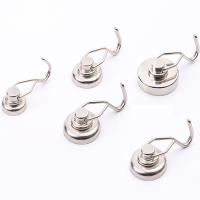 China 360 Swing Hooks Materials Round Magnets Heavy Duty Pot Magnet with NdFeB Grade NdFeB for sale
