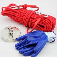 China 150KG Super Strong Pull Force Fishing Magnet with Rare Earth Neodymium Magnets and Rope for sale