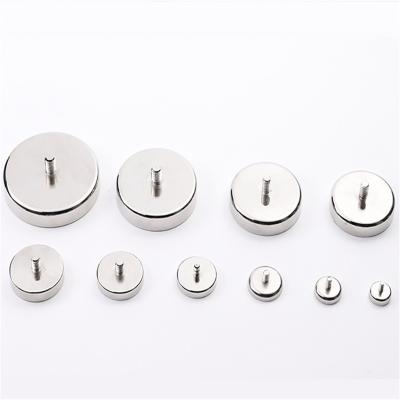 China Coating Magnet Epoxy Neodymium Pot Magnets with Screw Thread Super Strong and Powerful for sale