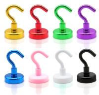 China N38 N42 N52 Extra Strong Neodymium Magnetic Hook Customized Color and Size Permanent for sale
