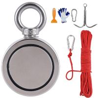 China Composite NdFeB Magnet Fishing Magnet with 800kg Pull Strength and M8 Screw Thread for sale