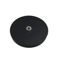 China Industrial Magnet D66mm Rubber Coated Magnet with D90*h18-M10 Size and M10 Thread Size for sale