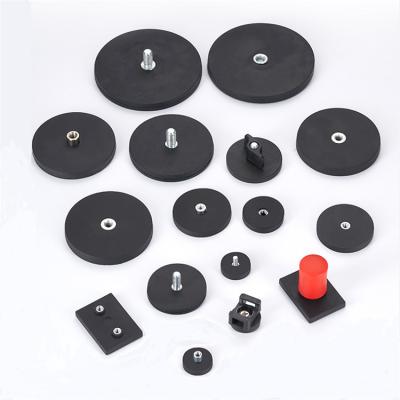 China 16mm Rubber Coated Pot Magnet Optimal Size for D90*h18-M10 D3.54 inch*h0.71 inch Needs for sale