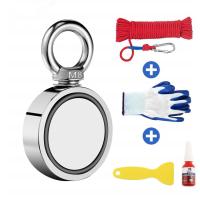 China Express Shipping N52 600lb Pull Magnet Fishing Kit for Double Sided Salvage Treasure Hunt for sale