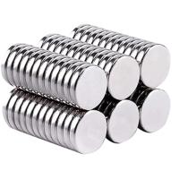 China N52 Rare Earth Neodymium Round Magnets Magnetization Direction Through Thickness for sale