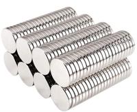 China N52 Rare Earth Neodymium Round Magnets Magnetization Direction Through Thickness for sale
