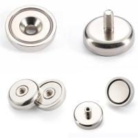 China Pot / Cup Shape Neodymium Round Base Pot Magnet M5 for D90*h18-M10 D3.54 inch*h0.71 inch for sale