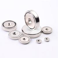China Pot / Cup Shape Neodymium Round Base Pot Magnet M5 for D90*h18-M10 D3.54 inch*h0.71 inch for sale