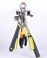 China Strong Pulling Force Fishing Magnet D80 Pot Shape Magnetic Materials With Rope and Eyebolt for sale