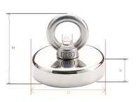China Fishing Magnet With Ring Neodymium Rare Earth Magnetic Materials Rope Kit Pot Magnets for sale