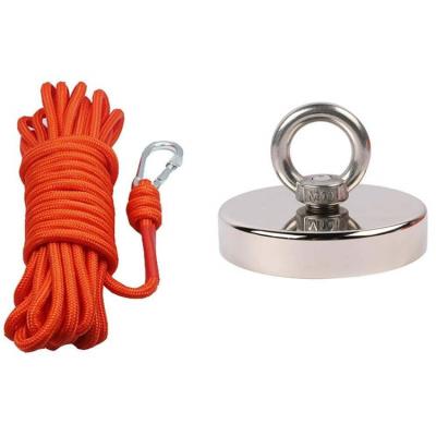 China Multifunctional Neodymium Magnetic Chuck Fishing Magnet Set with Strong Pull and Rope for sale