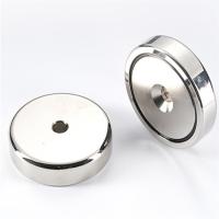 China Moulding Processing Service Ndfeb Pot Magnet with Countersunk Holes and /-0.05mm Tolerance for sale