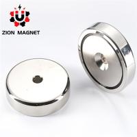 China Ndfeb Round Magnetic Pot Magnet With Countersunk Magnetic Materials For Manufacturing for sale