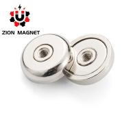 China Strong Neodymium Permanent Pot Magnet with Internal Thread ISO9001 2008 Certified for sale