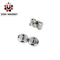 China NdFeB Strong Threaded Magnet with ISO9001 2008 Certification and Pot / Cup Shape for sale